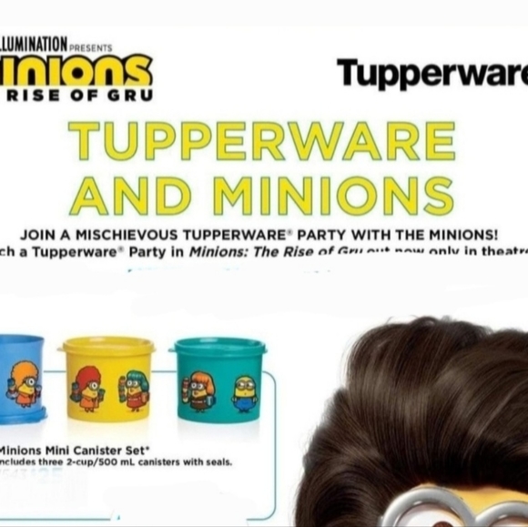 Tupperware | Kitchen | Tupperware 3pc Minions Canisters | Poshmark